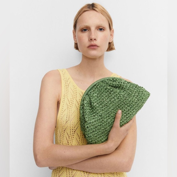 Mango | Bags | Mango Positano Straw Clutch Bag | Poshmark